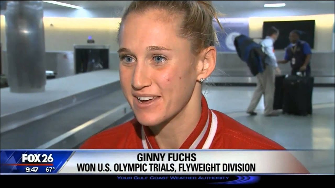 Ginny Fuchs is greeted at the airport by Fox 26 after winning the U.S ...