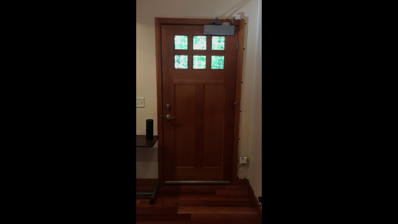 Assistive technology: opening and closing the door by voice - YouTube