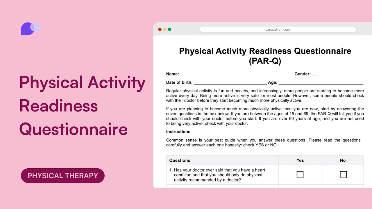 Physical Activity Readiness Questionnaire - YouTube