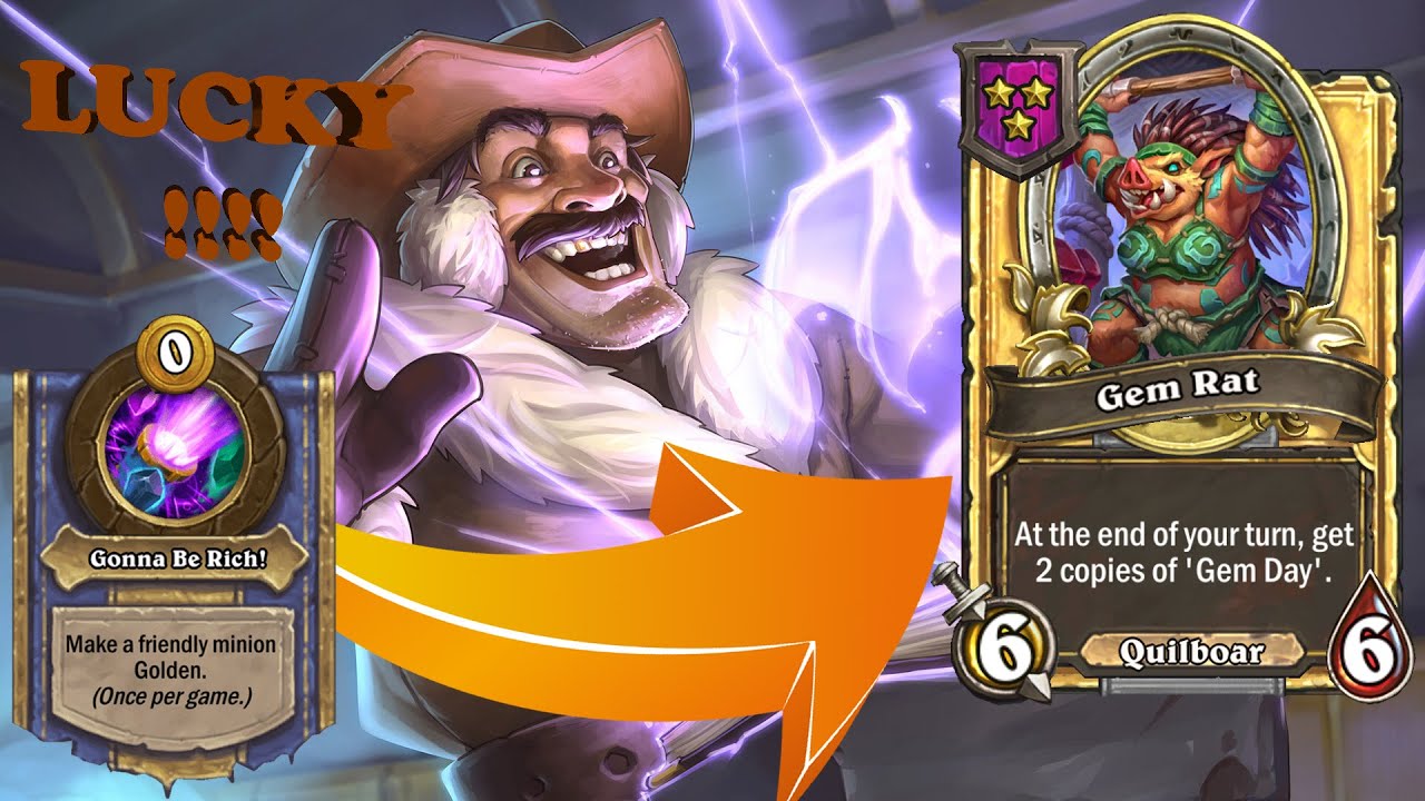 GOLDEN GEM RAT IN TURN 6 ..... | Hearthstone Battlegrounds - YouTube