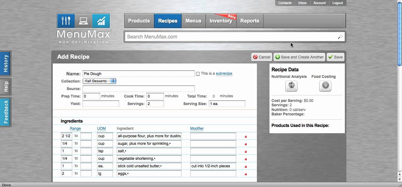 How to Add a Recipe to MenuMax-Copy/Paste - YouTube