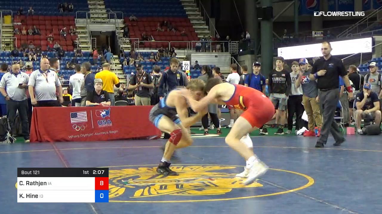 132 Lbs Rnd Of 128 Caleb Rathjen Iowa Vs Kaden Hine Idaho - YouTube