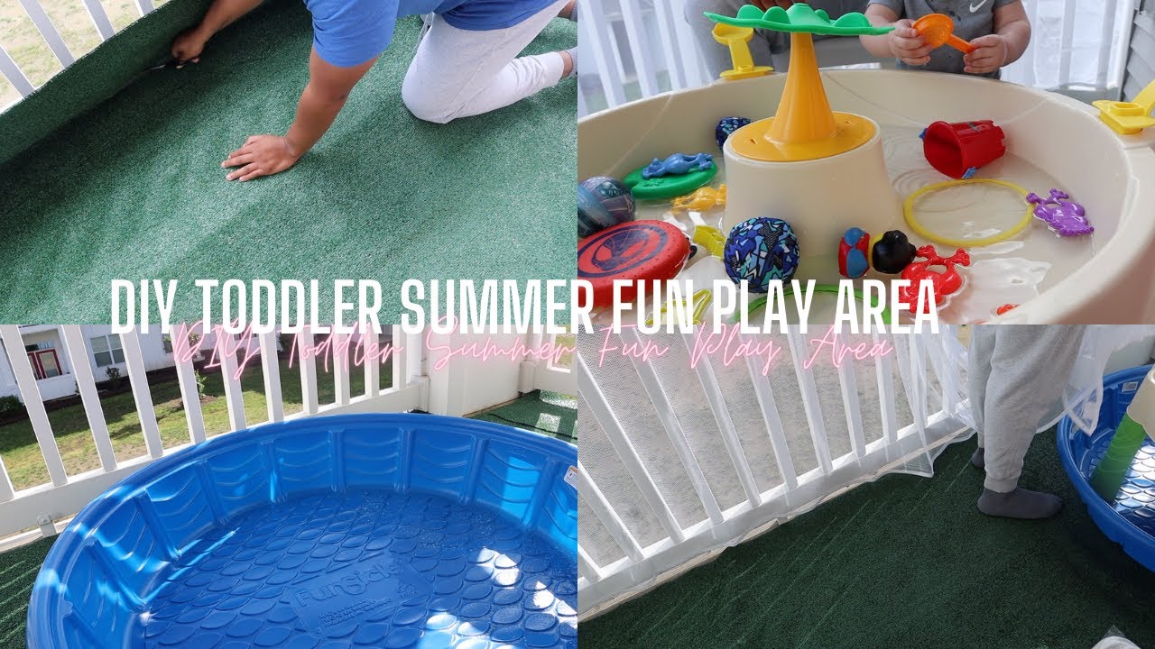 DIY Toddler Summer Fun Play Area || **Apartment Friendly** - YouTube