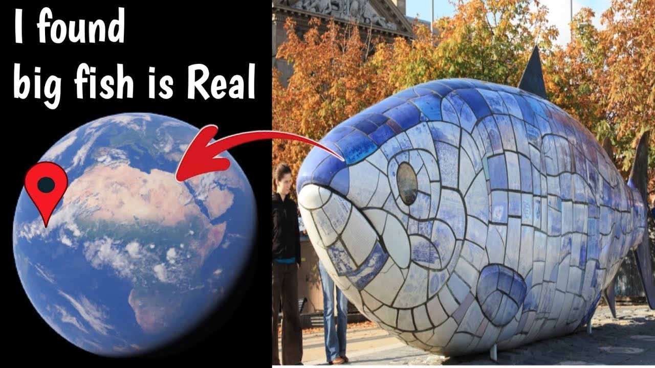 I found giant fish in real on google earth and google map#discoverearth ...