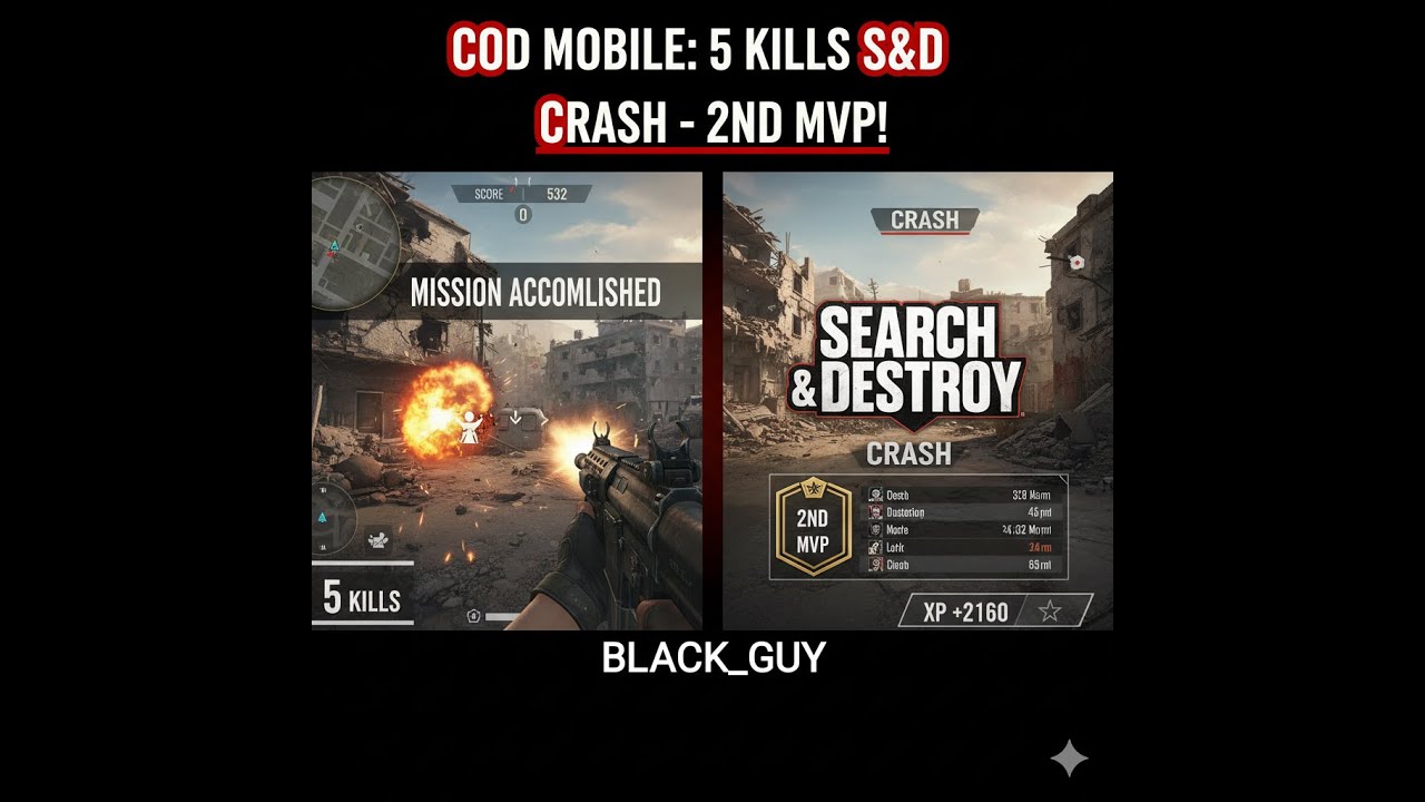 XP +2160 Earned! 🔥 | Mission Accomplished on Crash | COD Mobile Search ...