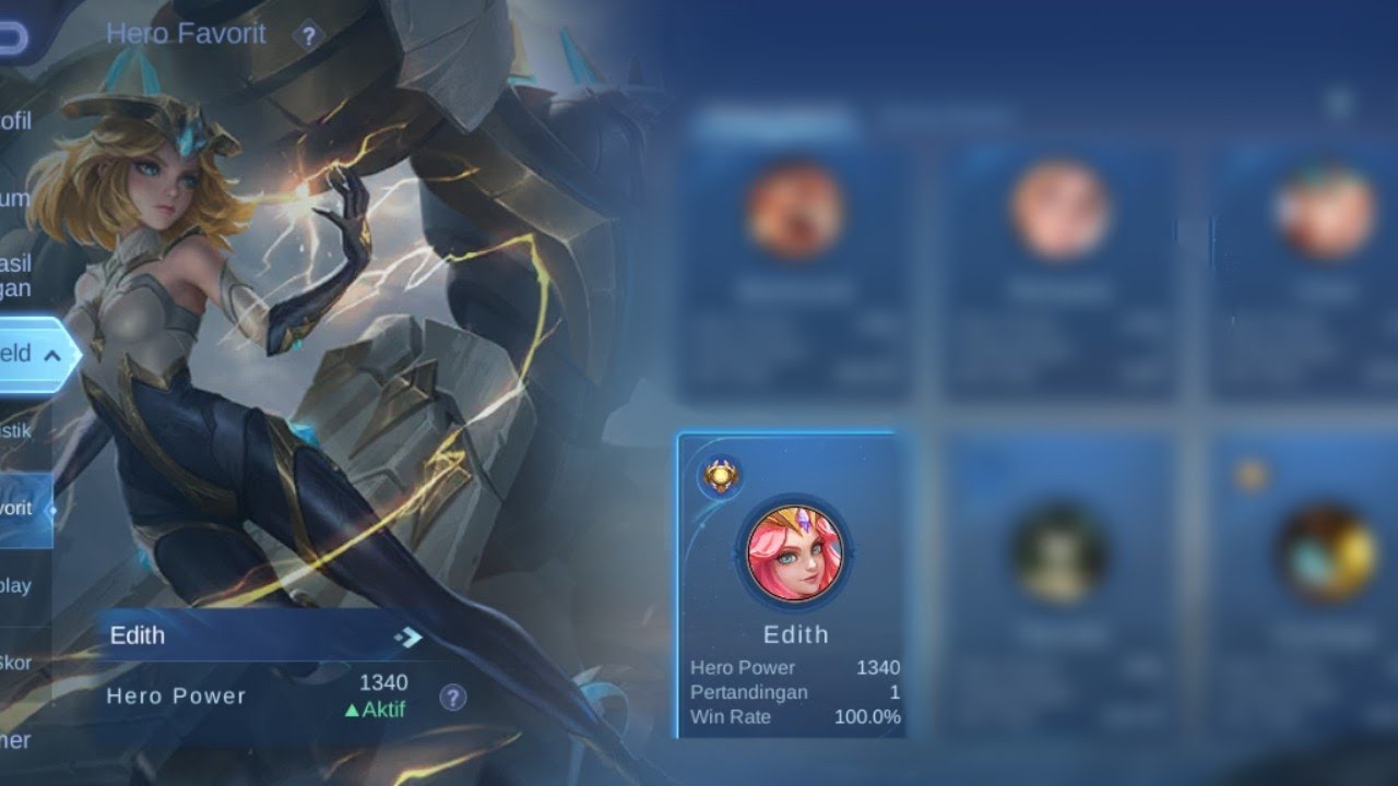 replay Hero Edith exp line mobile legenda bang bang (pemula maaf Klo ...