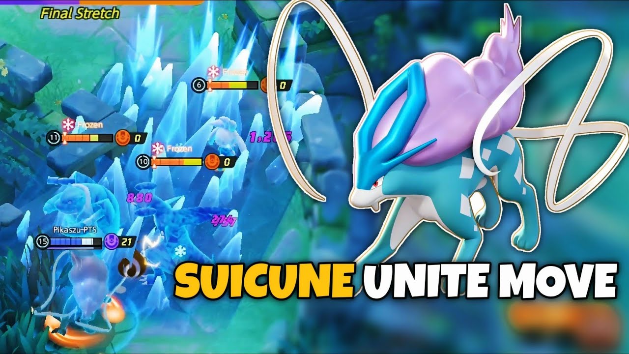 New Pokémon Suicune Unite Move | PTS update - Pokémon Unite - YouTube