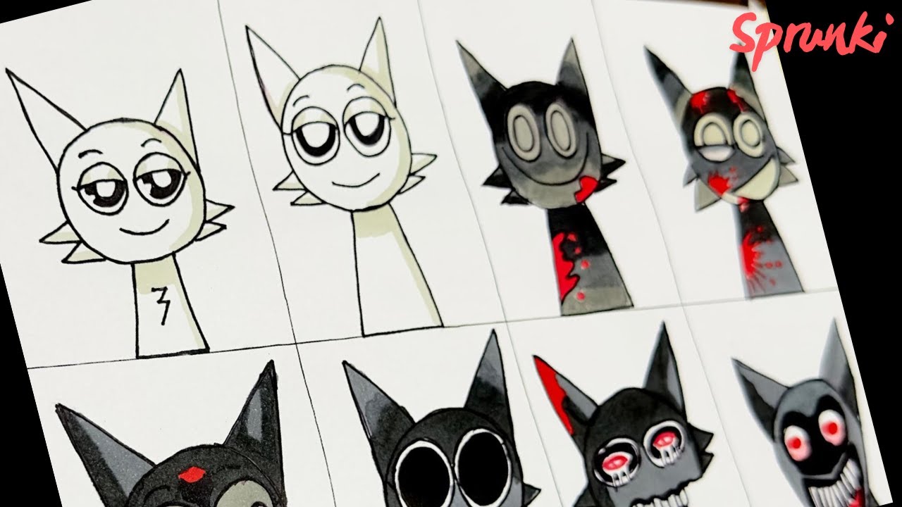Drawing Wenda Sprunki Version: Phase 1 vs Phase 2 vs Phase 3 ...