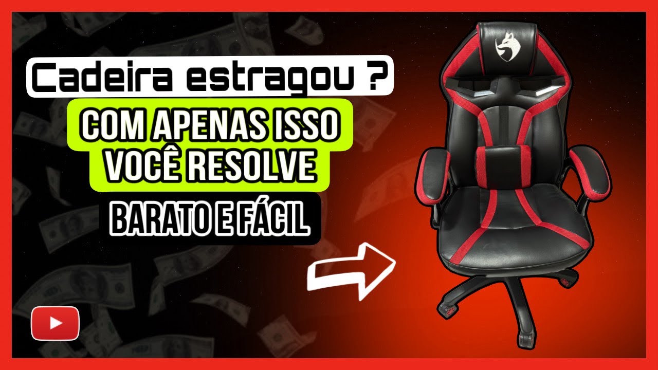 CADEIRA GAMER AFUNDANDO ? COMO CONSERTAR A CADEIRA QUE FICA DESCENDO ...