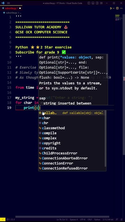 TYPEWRITER - Python GCSE (Beginner) - YouTube