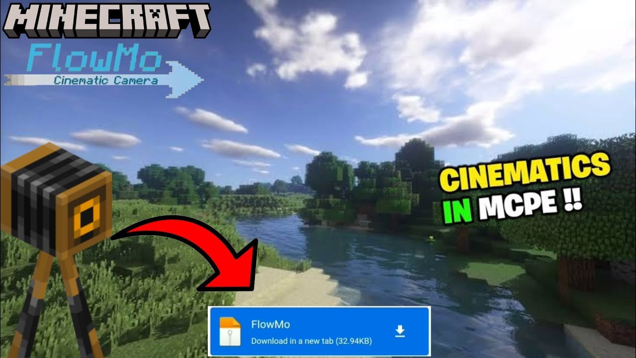 How To Download Cinematic Camera In Minecraft Bedrock | FlowMo Tutorial | MCPE 1.19+ - YouTube