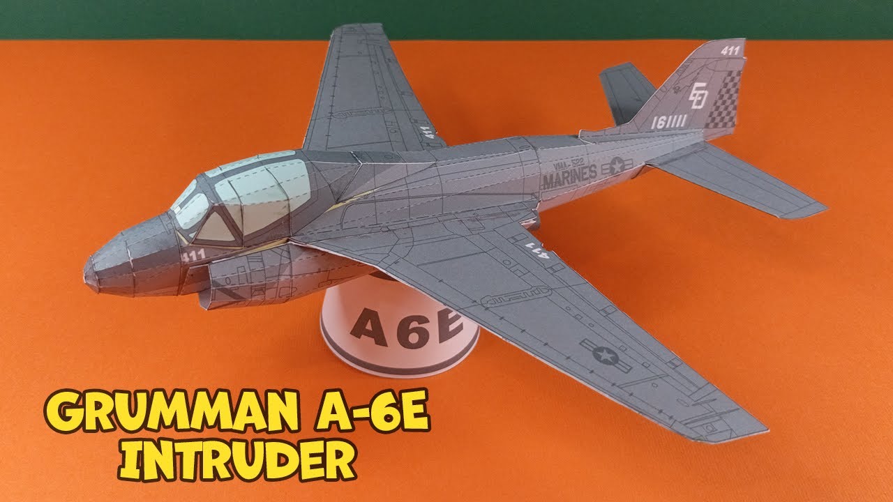 Grumman A-6E Intruder Papercraft | How to make Grumman A-6E using paper ...