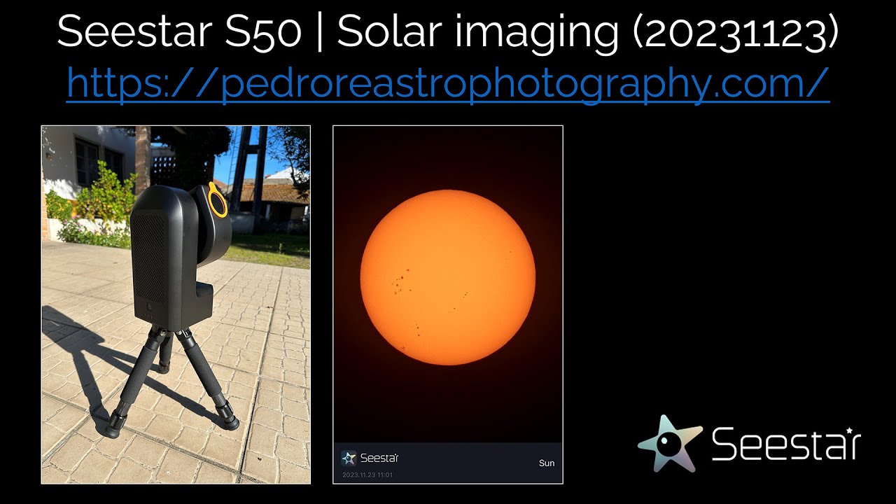 Seestar S50 | Solar imaging (20231123) | Pedro RE' - YouTube