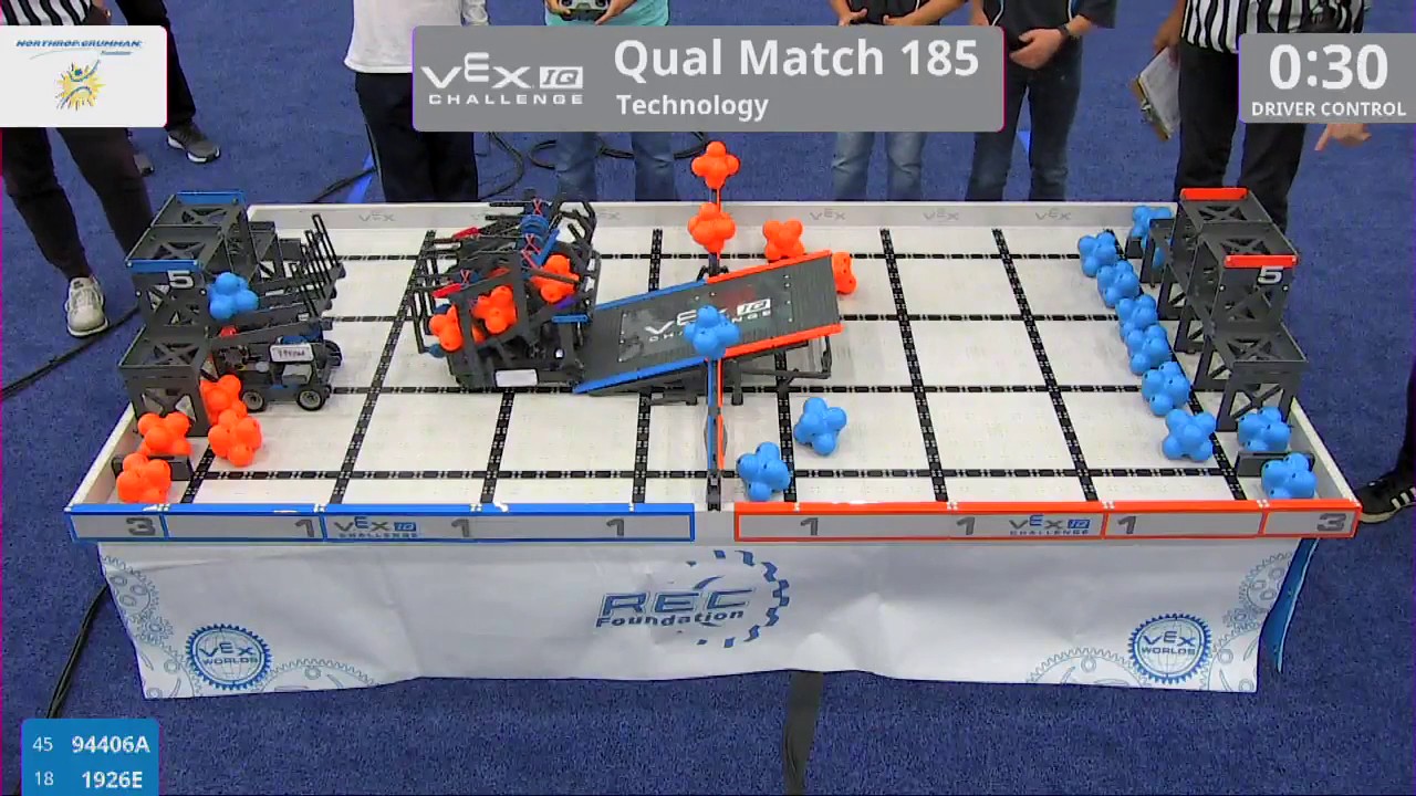 2017 VEXIQ Midd Tech Q185 (94406A 1926E) Score 11 - YouTube