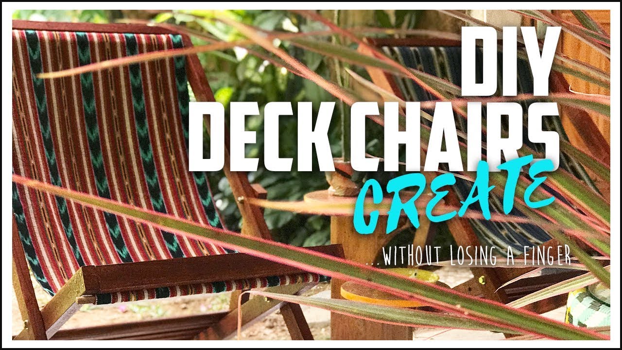 DIY deck chair using HANDWOVEN fabric from Guatemala - YouTube