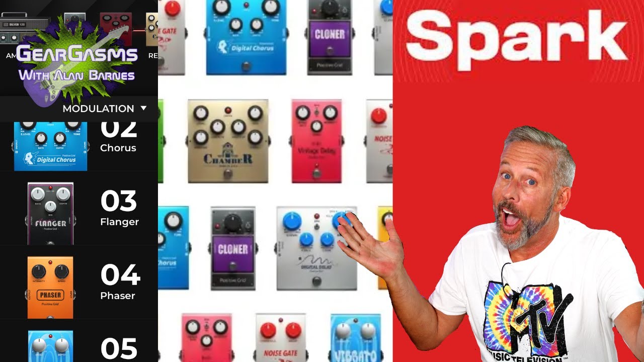 Positive Grid Spark - Just The Pedals - Mods, Delays, Reverb - YouTube