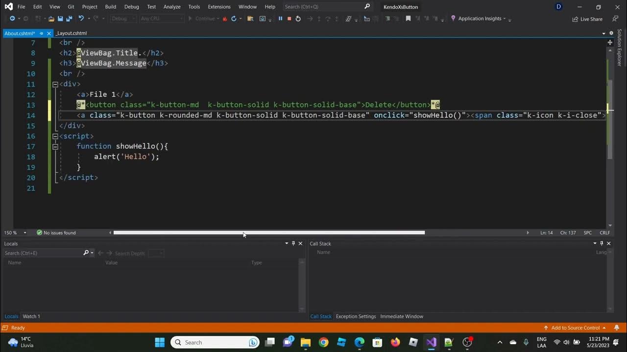C#| Telerik Kendo UI |Creating extra small button - YouTube