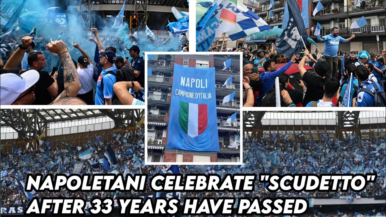 NAPOLETANI CELEBRATE "SCUDETTO" AFTER 33 YEARS HAVE PASSED || Napoli vs ...