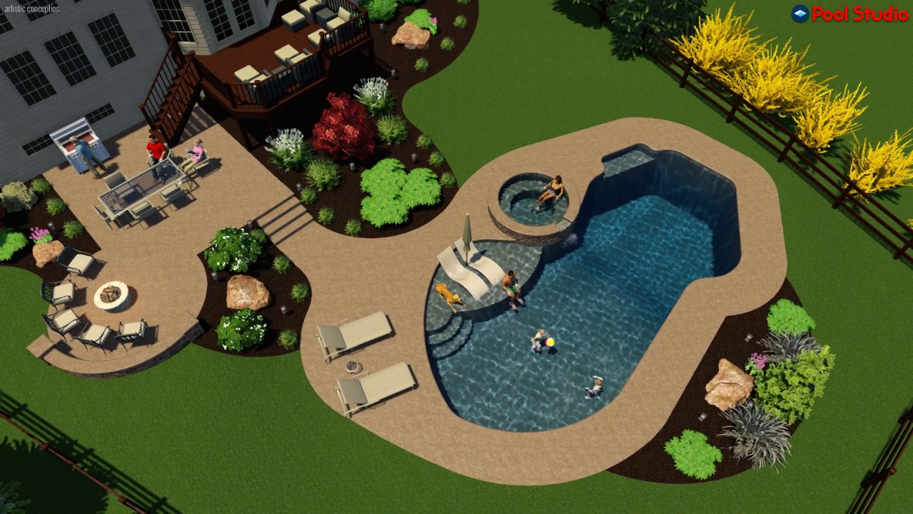 3d pool design by Monogram Custom Pools in Lehigh and Bucks County, PA ...