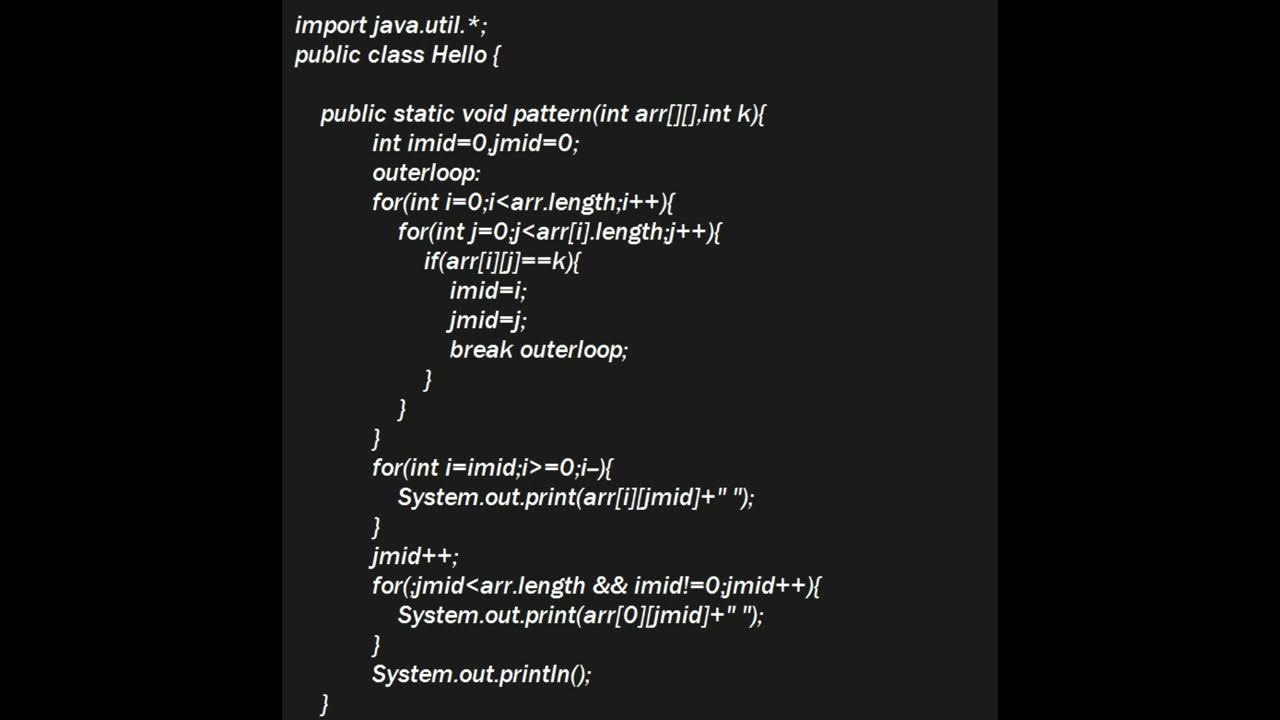 Skill Rack - Daily Test - Matrix - Swastik Pattern (Program ID: 5372 ...