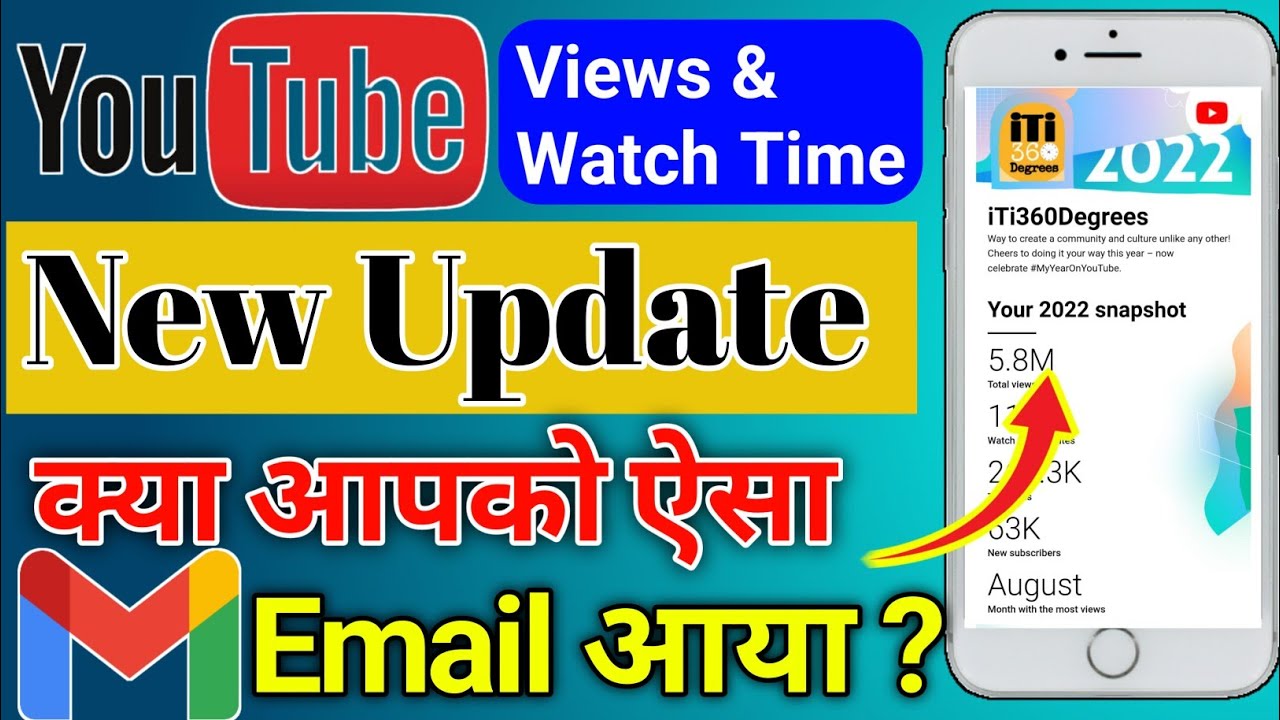 YouTube new mail | youtube channel performance mail | youtube latest ...