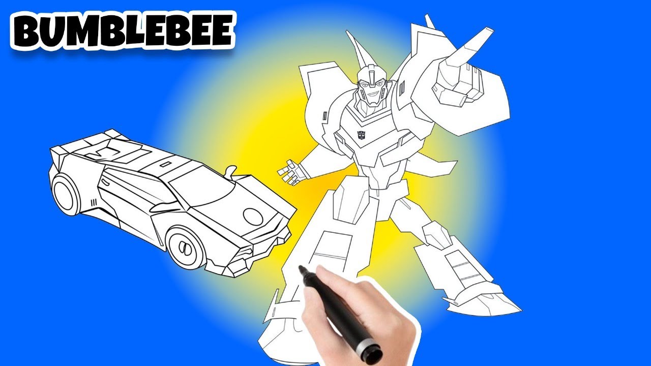 Flying Transformer & Transformer Car Drawing for Kids 🎨 | Easy Coloring ...