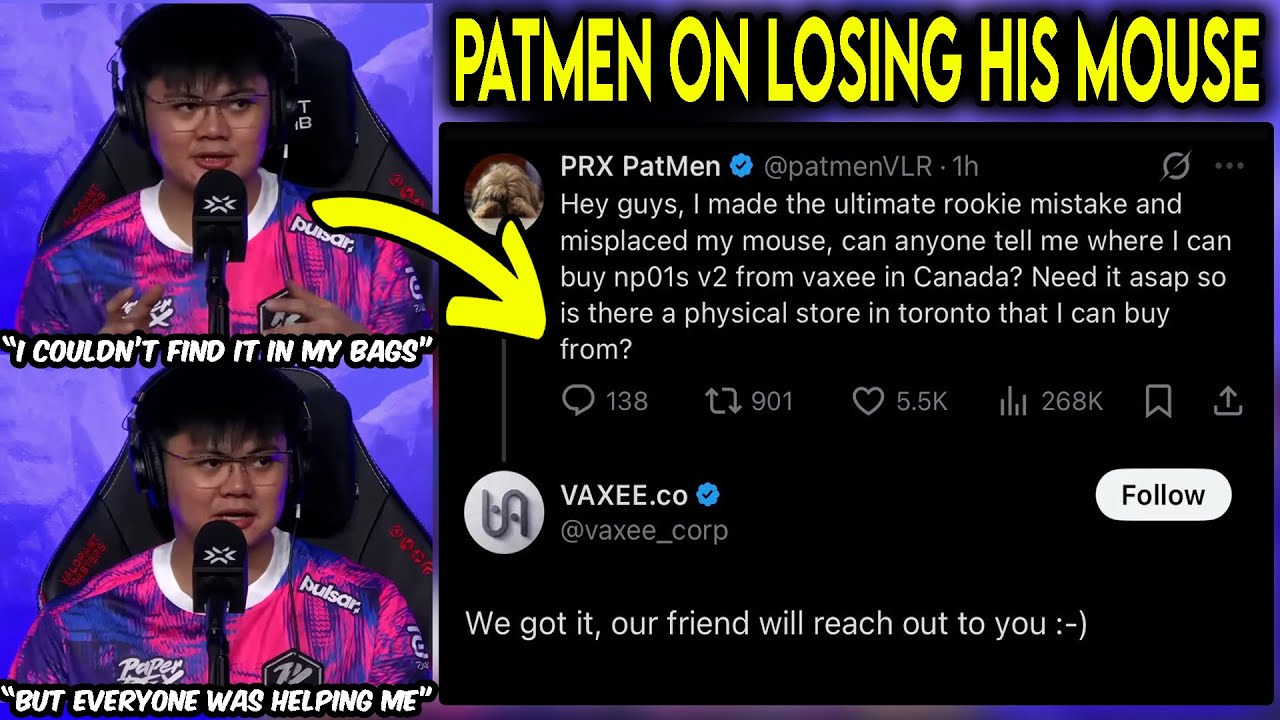 PRX PatMen Explains How He Lost His Mouse At Masters Toronto - YouTube