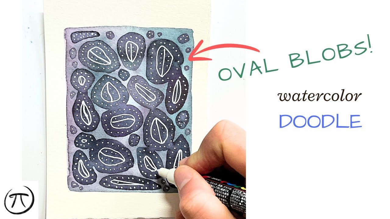 Amazing Watercolor Abstract Oval Mark-Making Idea - YouTube