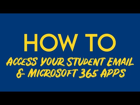 How To Access Your Student Email & 365 - YouTube