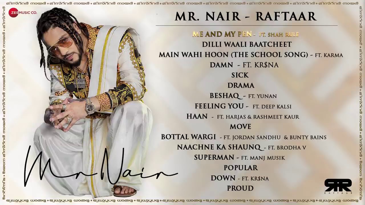 Mr. Nair - Audio Jukebox | RAFTAAR - YouTube