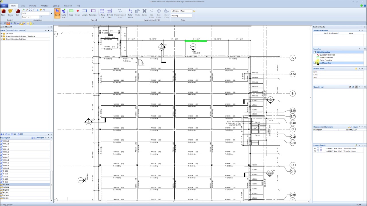 Steel Erection Digital Takeoff Step 2 Setting Up Detail Drawings - YouTube