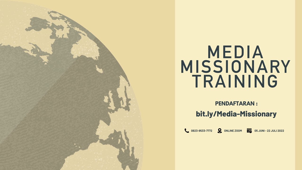 Media Missionary Training | SDA Media | Eden Way Media | Pendaftaran ...
