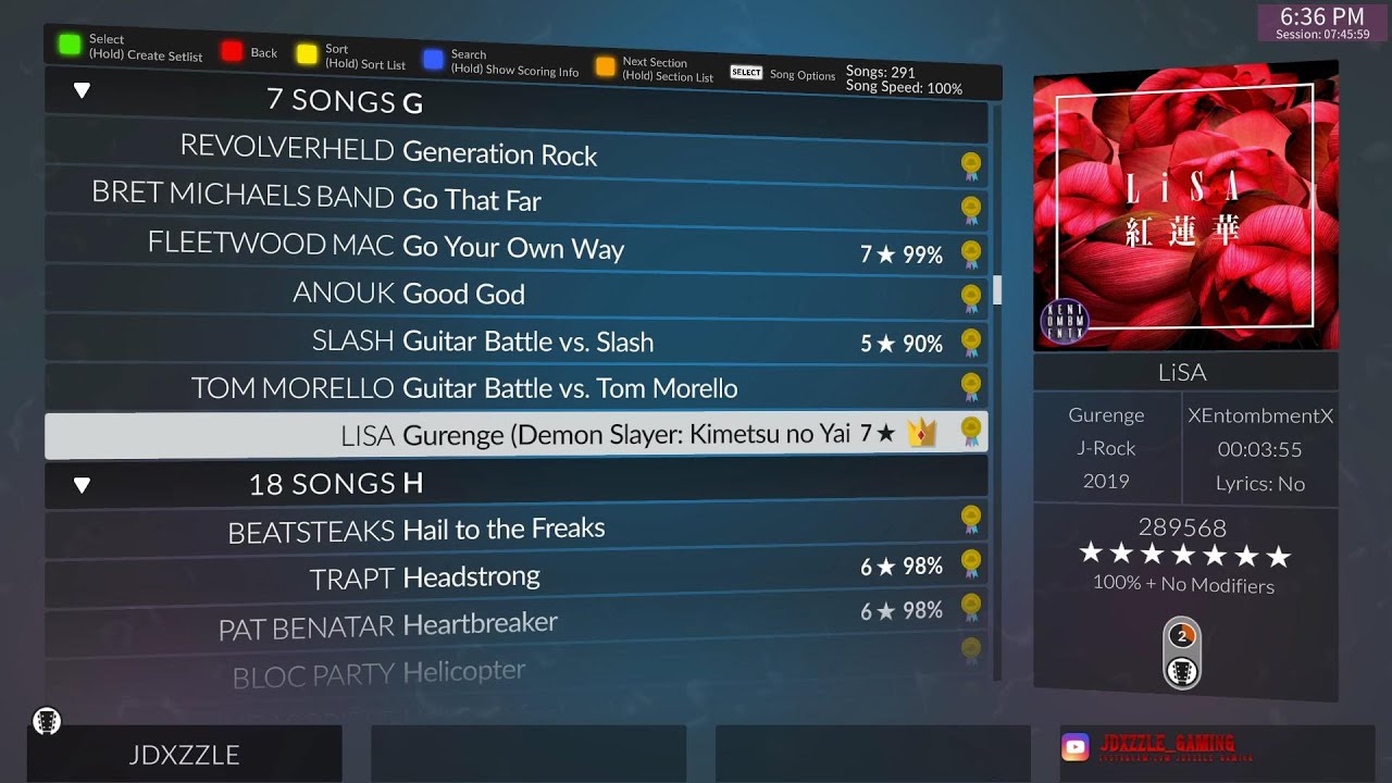 Gurenge - Lisa 100% FC | Clone Hero - YouTube