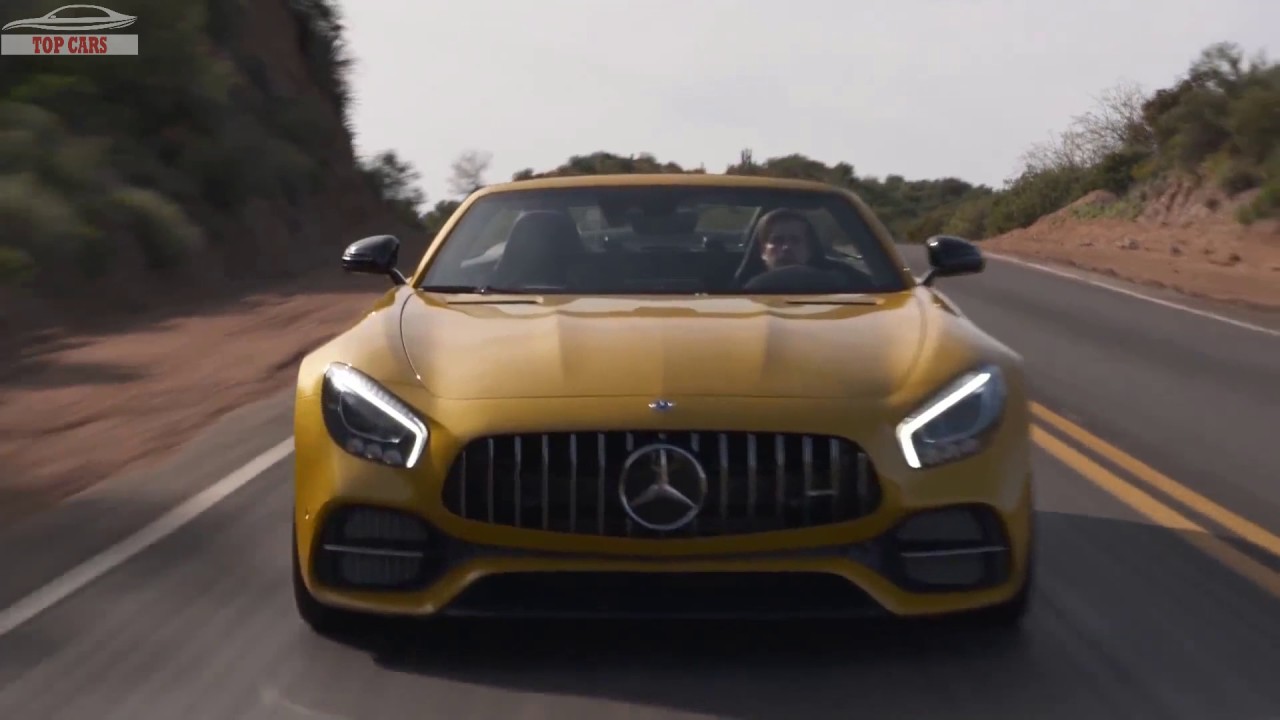 2018 Mercedes-AMG GT C Roadster (Yellow) FULL REVIEW - INTERIOR ...