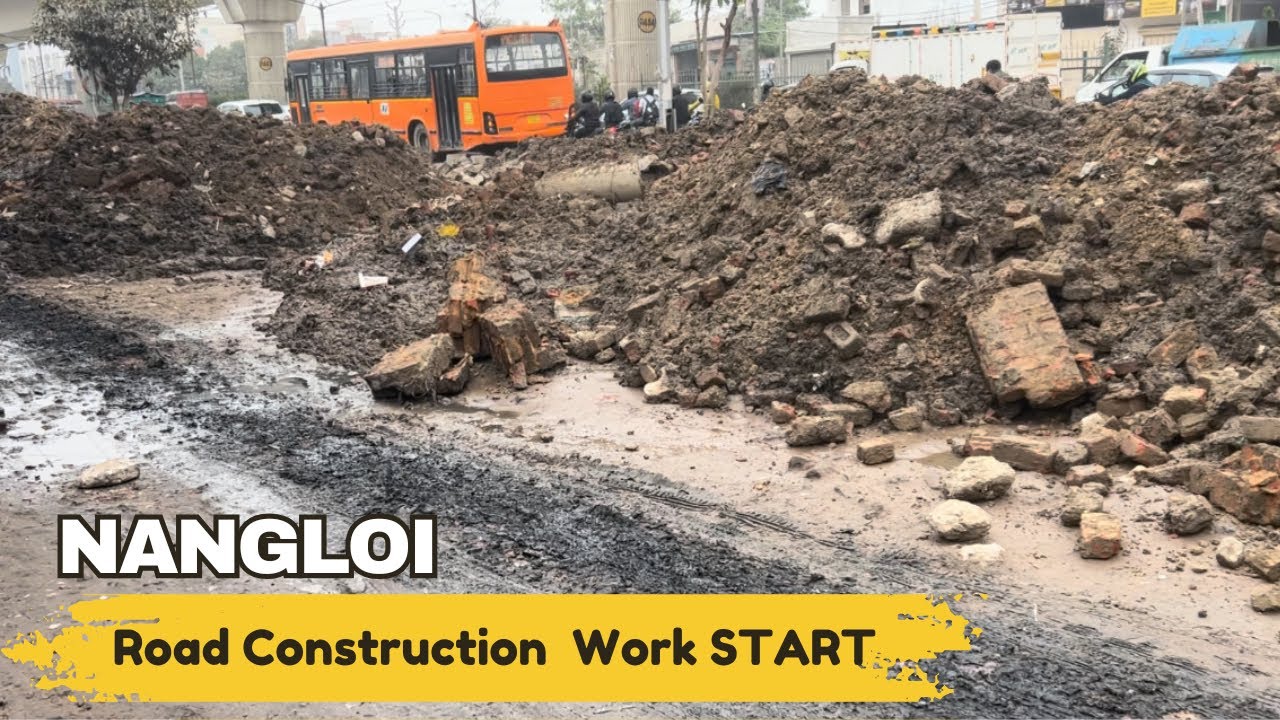 Nangloi road construction work start. #nangloi - YouTube