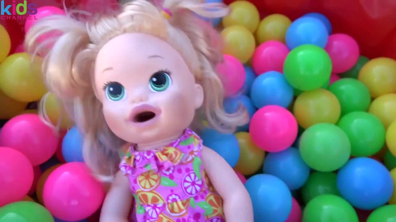 Kids Toys DIY - Giant Spider Attack Baby Alive Doll Ball Pit Pool Baby ...