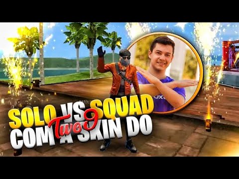 JOGANDO SOLO VS SQUAD COM A SKIN DO TWO9 - FREE FIRE - YouTube