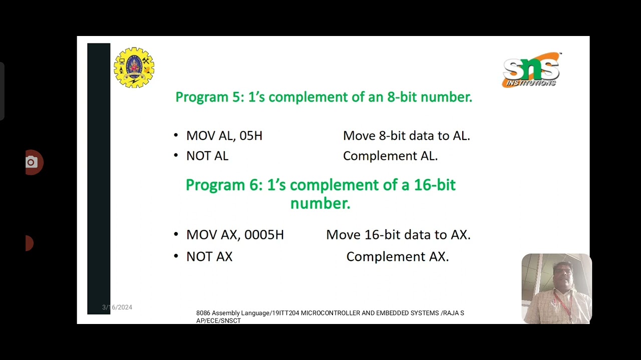 8086 Assembly Language Programming Youtube