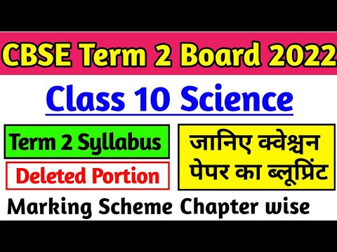 Class 10 Science Term 2 Syllabus, Deleted Portion, Marking Scheme ...