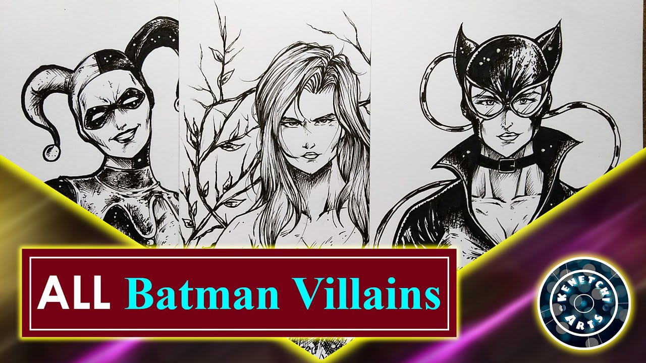 Drawing All Batman Villains for 12 HOURS!!! - YouTube