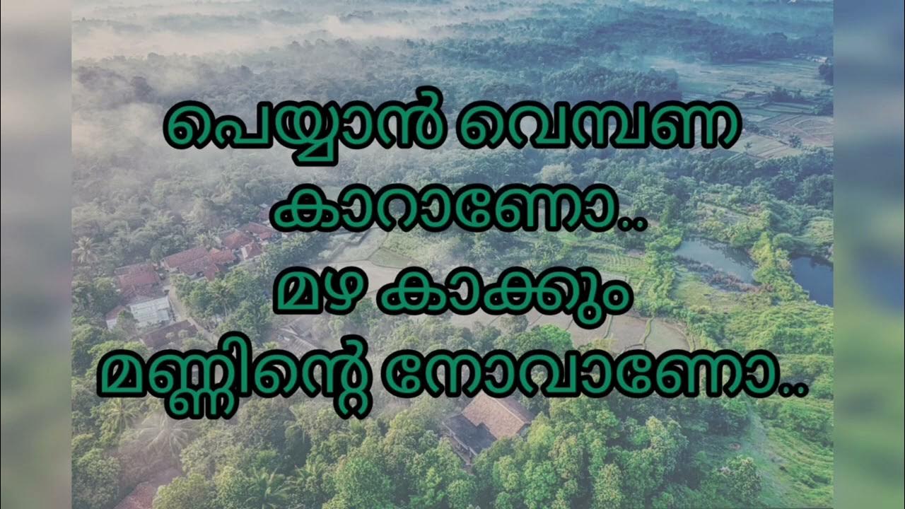 Thumba Poovum Pookkum Thenmavum Karokke With Lyrics Youtube