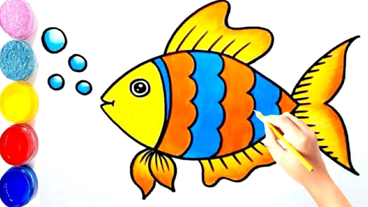 A for Apple, Fish Drawing, Coloring,Painting, Abc Dotted Tracing ...