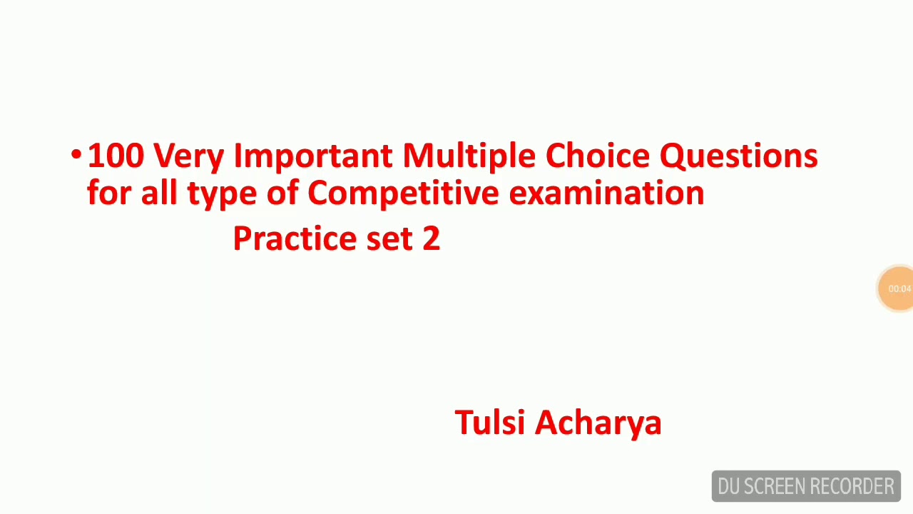 100 important mcq questions - YouTube