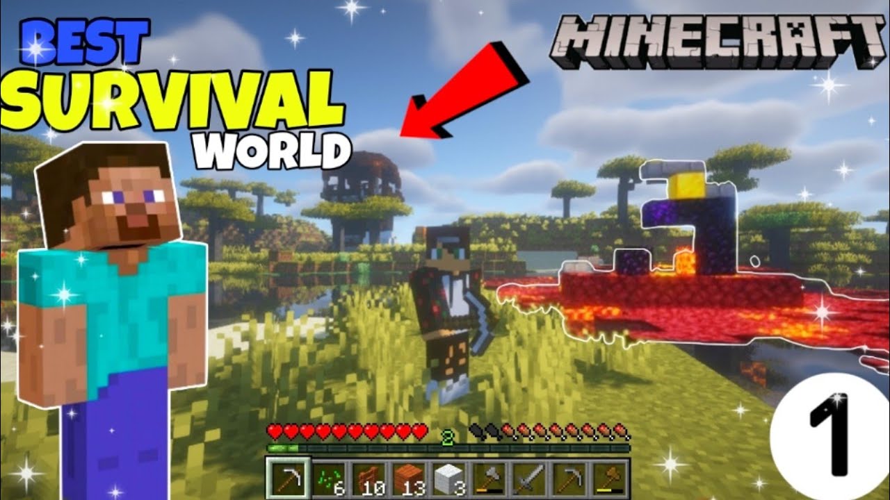 Minecraft Survival Exploring New World Episode 1 - YouTube