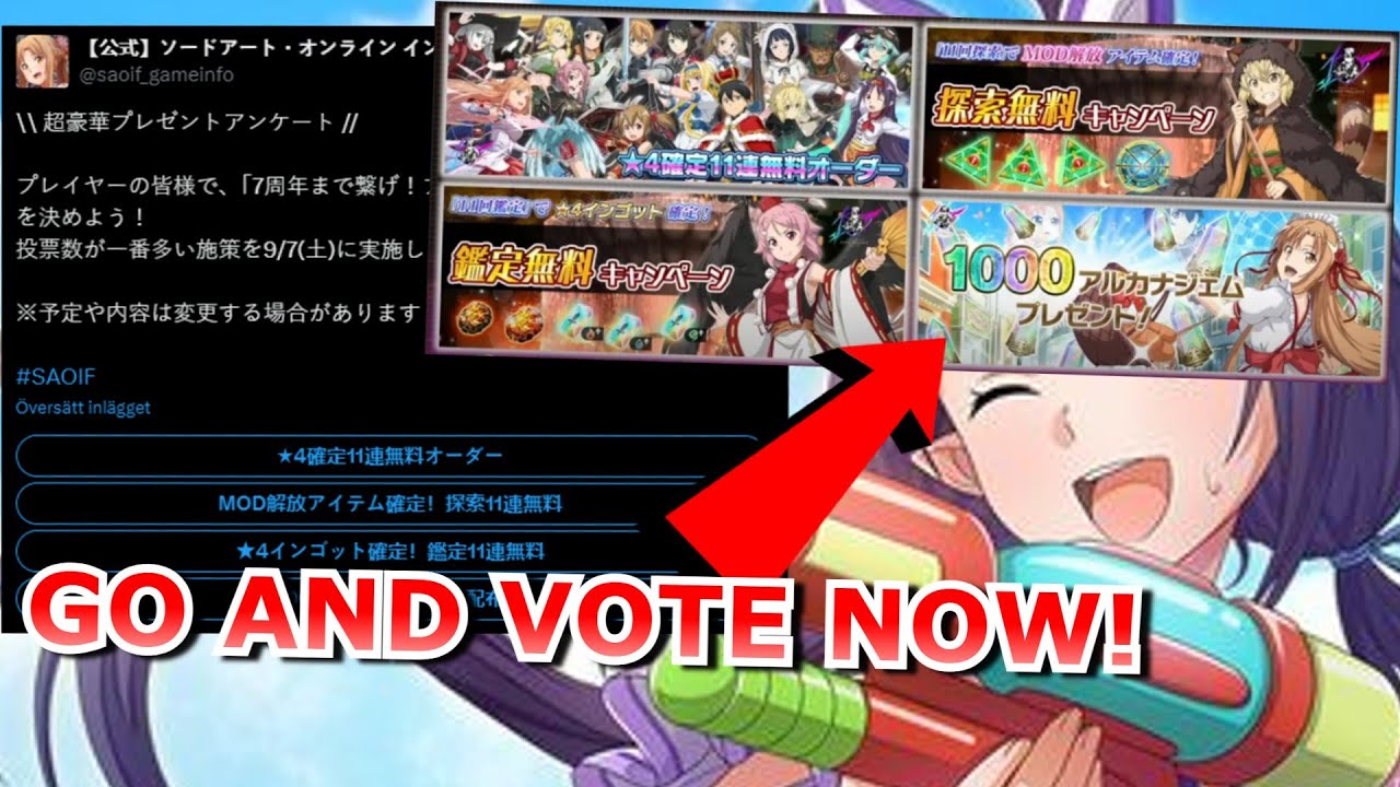 THE 7TH ANNIVESRARY CAMPAIGN SAOIF POLL IS HERE! | SAOIF - YouTube