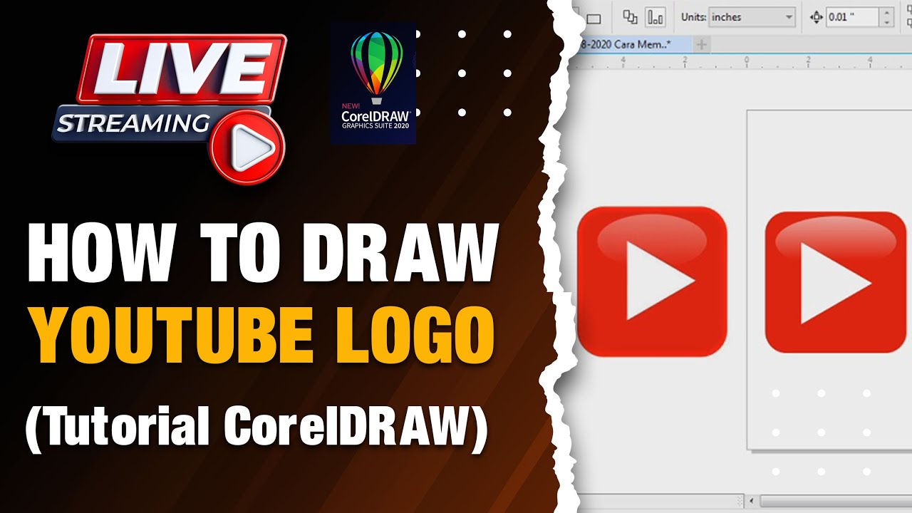 CorelDRAW Tutorial - Youtube logo | Cara Membuat Logo YouTube Vektor Di ...