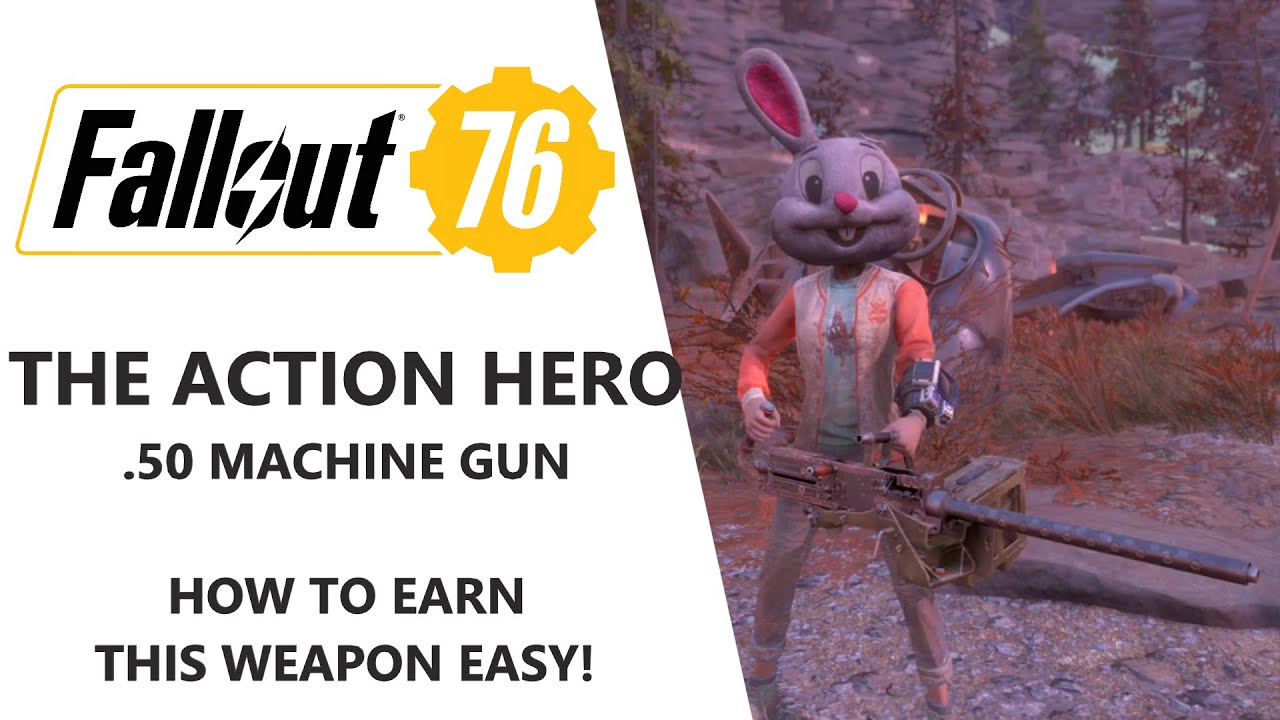 Fallout 76 | The Action Hero - New Survival Mode Legendary .50 Cal ...