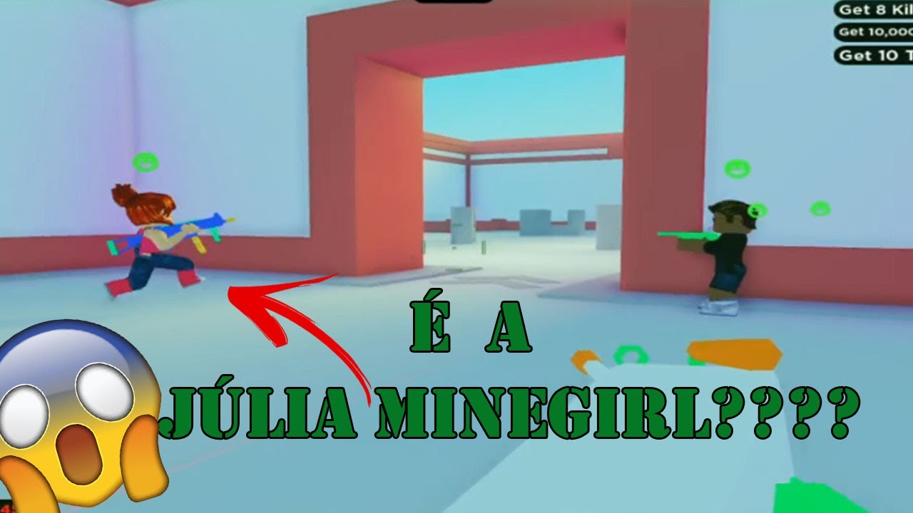 Joguei com a JULIA MINEGIRL??? (Roblox-Paintball) - YouTube