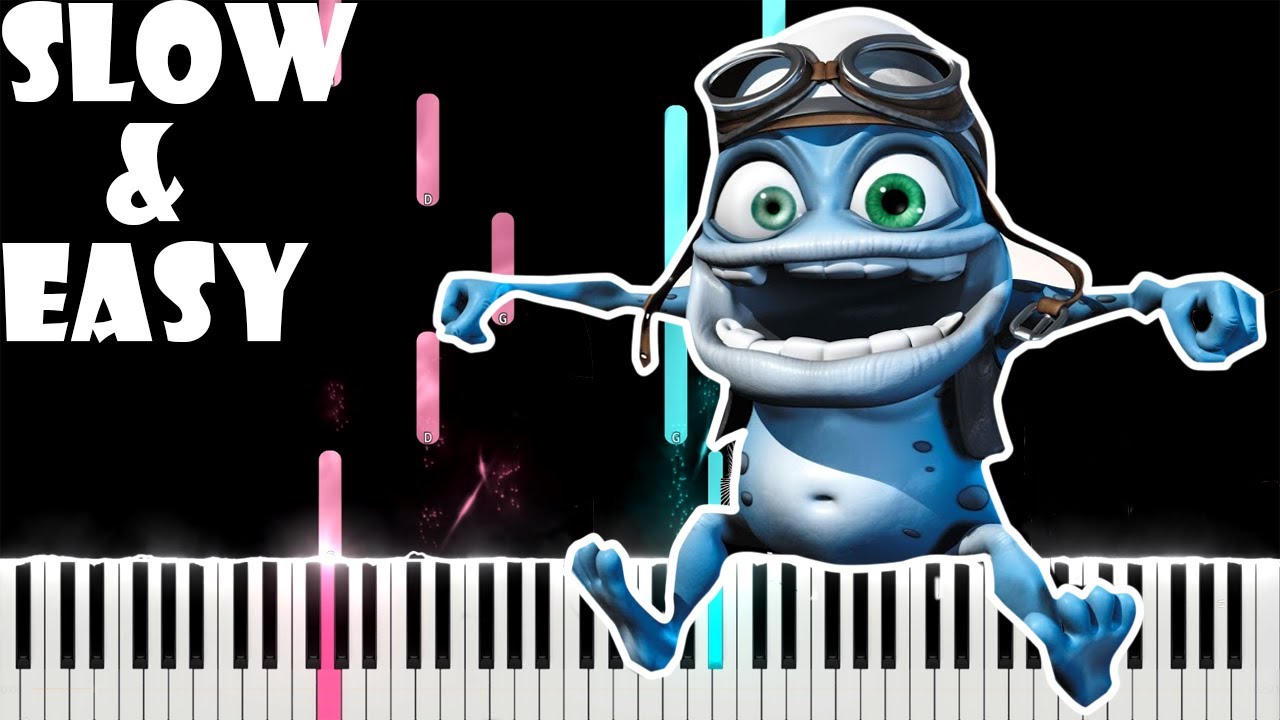 Crazy Frog - Axel F piano tutorial easy for beginner (SLOW EASY PIANO ...