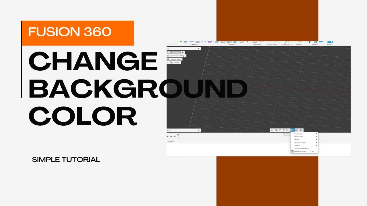 Fusion 360: How to Change Background Color and style Easily (Quick ...